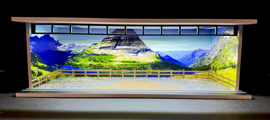 Glacier National Park (version 2) Theme LED Display Diorama - Etsy