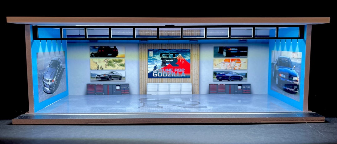 GTR R32 Garage Theme LED Display Diorama - Etsy
