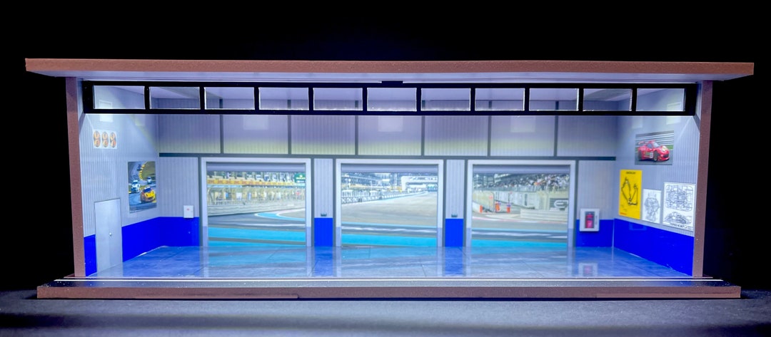 Interior Racetrack Theme LED Display Diorama - Etsy