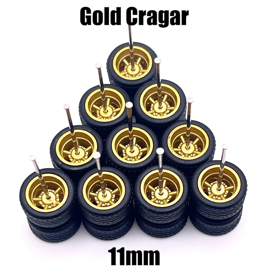 Gold Cragar 11mm (5 PACK SET) - 1/64 Scale W/ Rubber Tires - Etsy