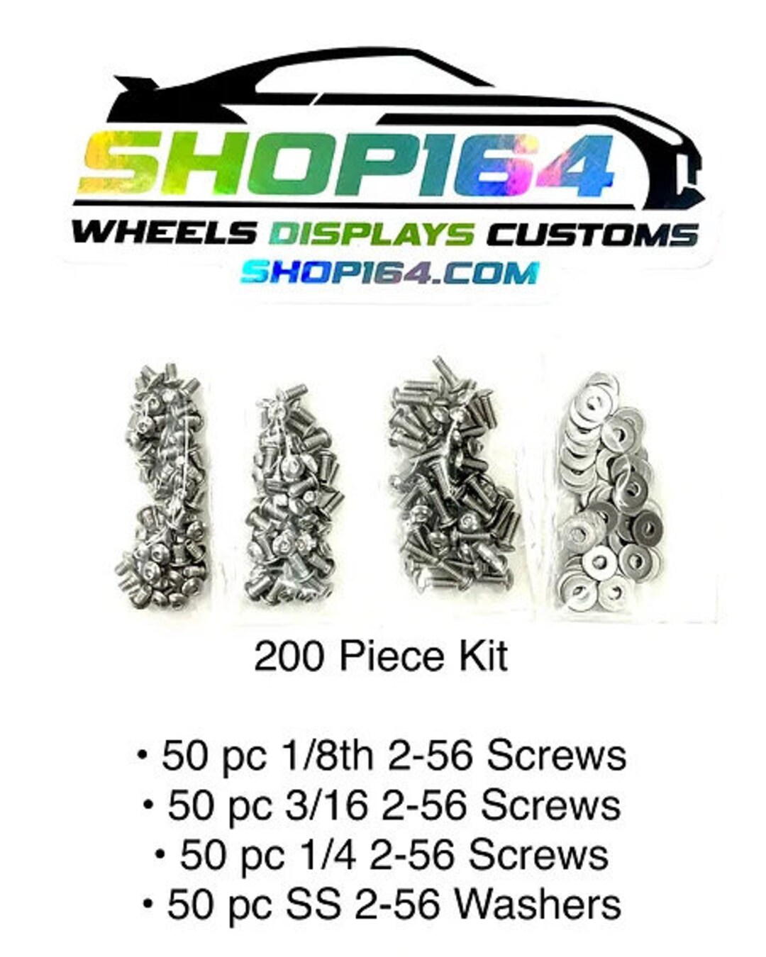 200 Pack #2-56 Multi-length Screws & Washers - Etsy