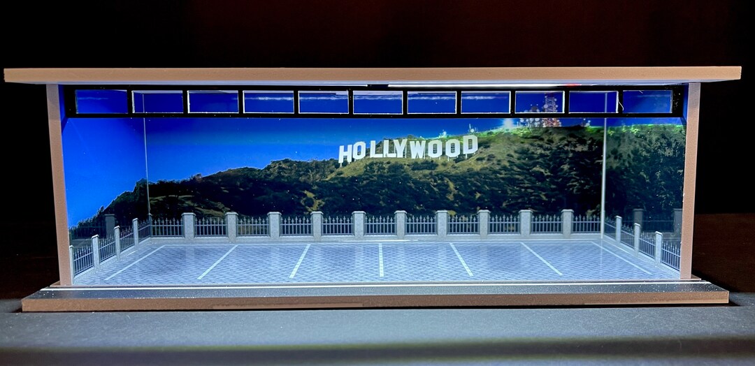 Hollywood Sign Scenic Overlook Garage Theme LED Display Diorama - Etsy