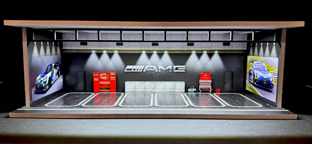 AMG Garage Theme LED Display Diorama - Etsy