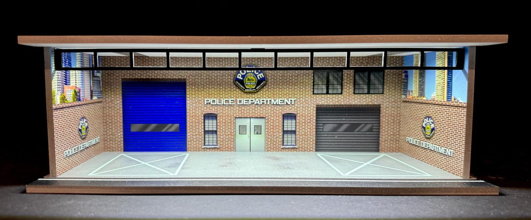 Police Department Theme LED Display Diorama - Etsy