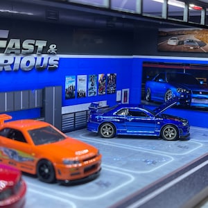 Fast & Furious Garage Theme LED Display Diorama - Etsy