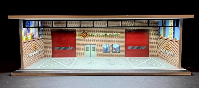 Fire Department Theme LED Display Diorama - Etsy