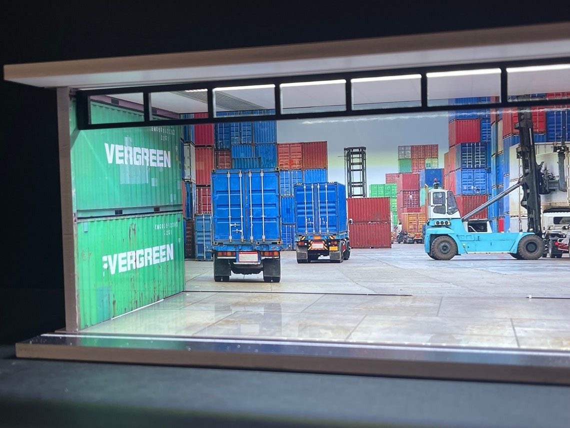 Shipping Container Yard Theme LED Display Diorama - Etsy