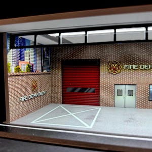 Fire Department Theme LED Display Diorama - Etsy