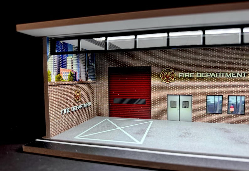 Fire Department Theme LED Display Diorama - Etsy