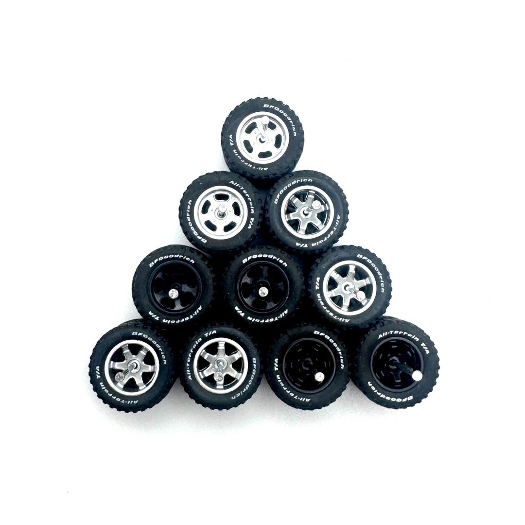 Lettered Tires OFF-ROAD 14mm Variety Mix (5 PACK Set)- 1/64 Scale W ...