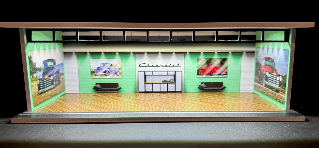 52 Pick-up Garage Theme LED Display Diorama - Etsy