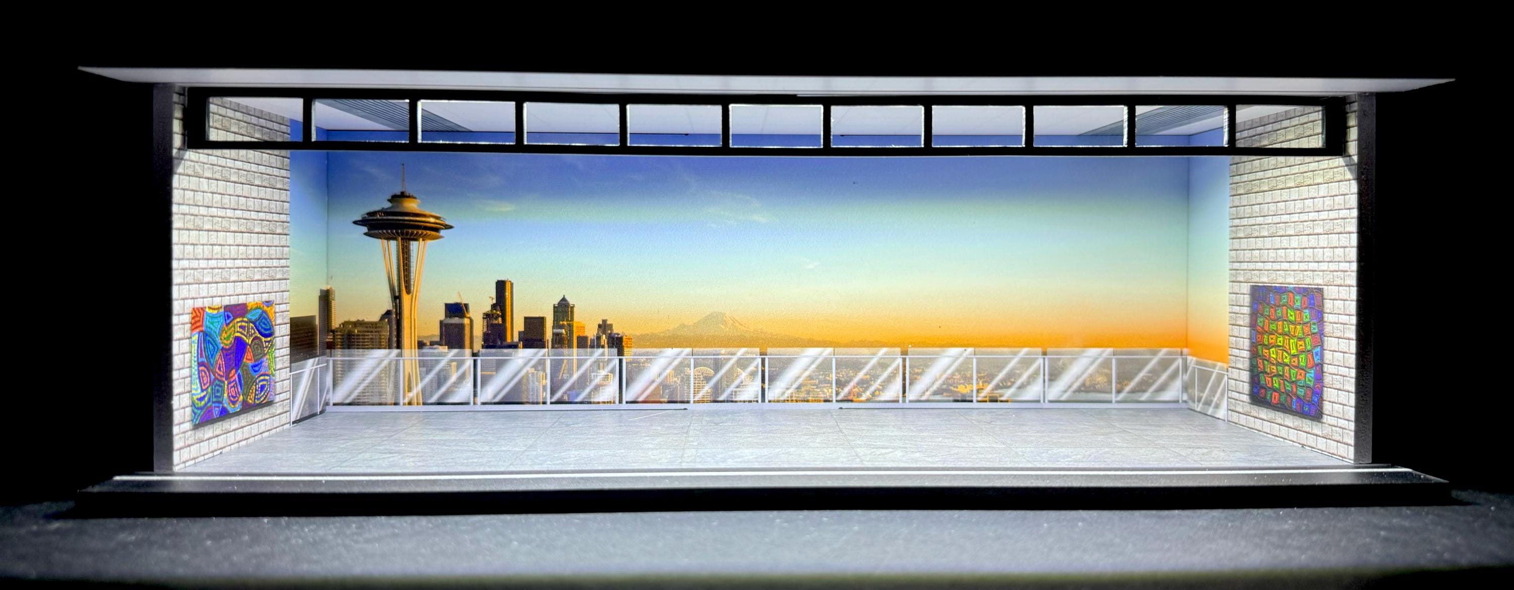 Seattle Skyline Theme LED Display Diorama - Etsy