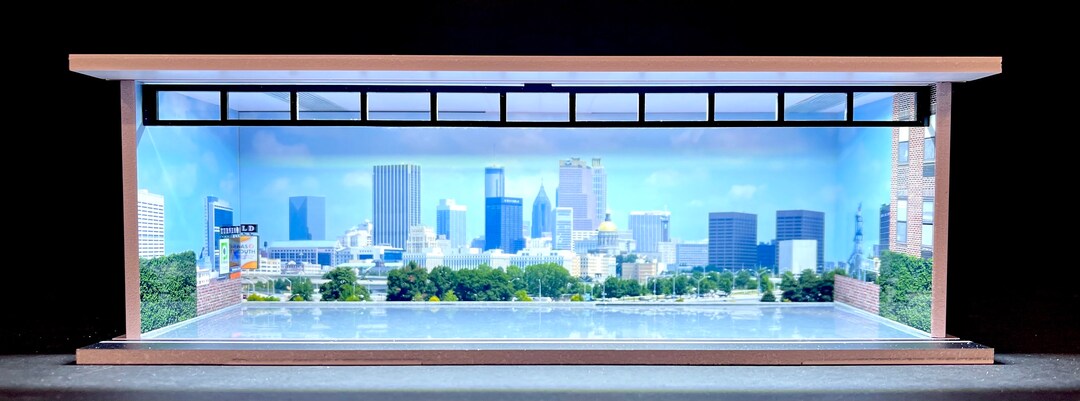 Atlanta Skyline Theme LED Display Diorama - Etsy