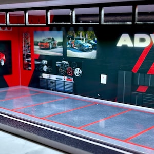 Advan Interior Garage Theme LED Display Diorama - Etsy