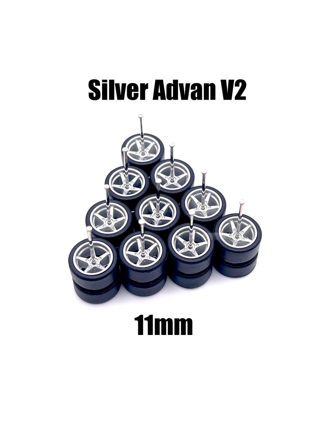 Advan V2 Silver Short Axle (5 PACK SET) 11mm - 83 Silverado HW Drop-in ...