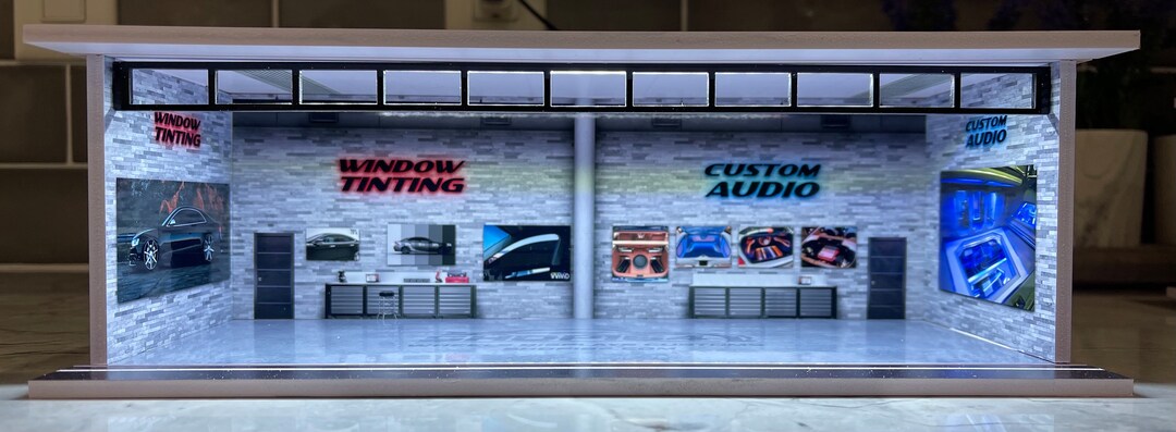 Window Tint & Audio Shop Theme LED Display Diorama - Etsy