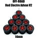 Advan V2 Red Electro OFF-ROAD (5 PACK Set) 14mm - 1/64 Scale W/ Rubber ...