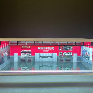 Muffler Shop Theme LED Display Diorama - Etsy