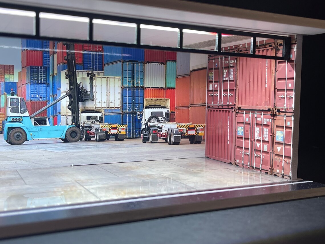 Shipping Container Yard Theme LED Display Diorama - Etsy