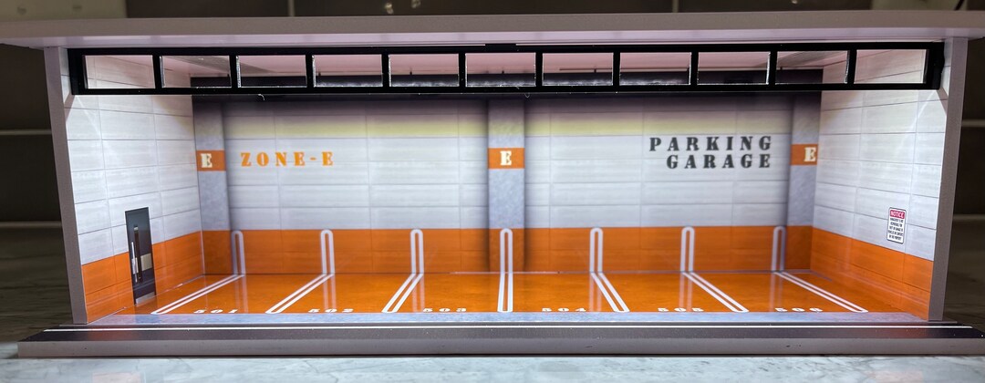 Stackable Parking Garage Orange Level 5 Theme LED Display Diorama - Etsy