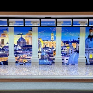 Rome Skyline Theme LED Display Diorama - Etsy