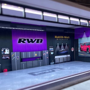 RWB Garage Theme LED Display Diorama - Etsy