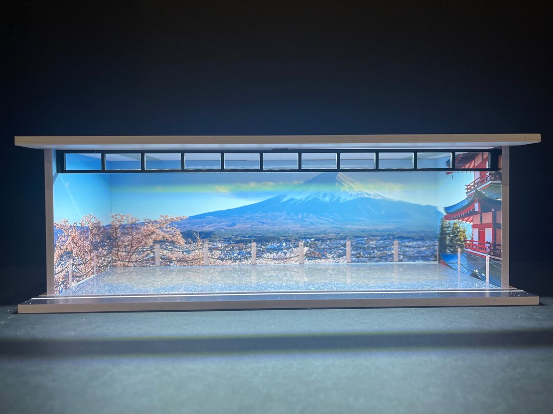 Mount Fugi Scenic Overlook Theme LED Display Diorama - Etsy