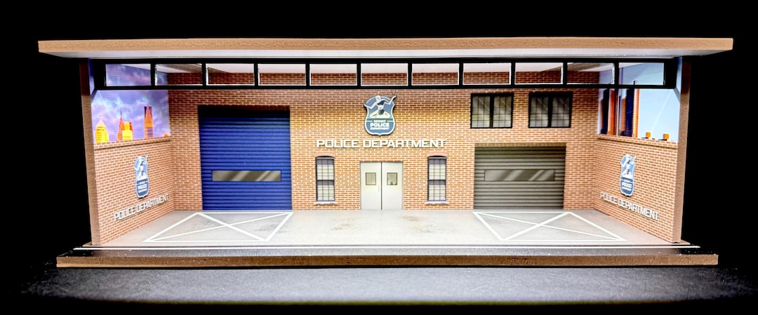 Detroit Police Department Garage Theme LED Display Diorama - Etsy