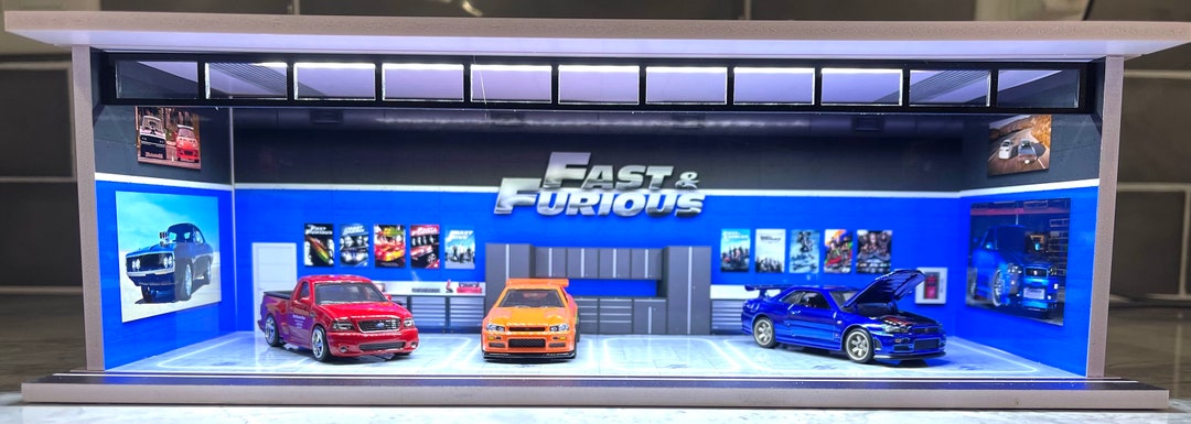 Fast & Furious Garage Theme LED Display Diorama - Etsy