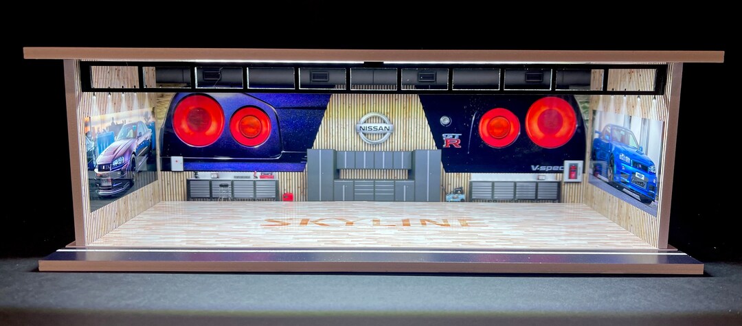 Skyline GTR R34 Theme LED Display Diorama - Etsy