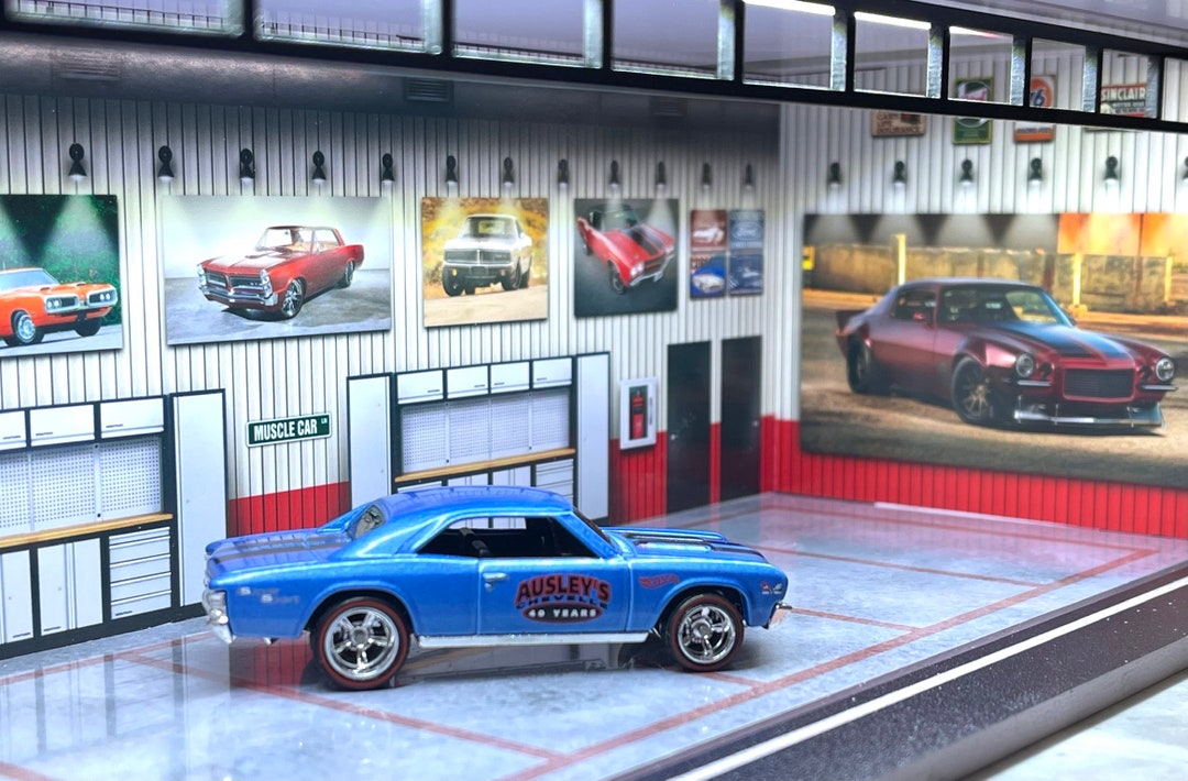 General Muscle Car Garage Theme LED Display Diorama - Etsy