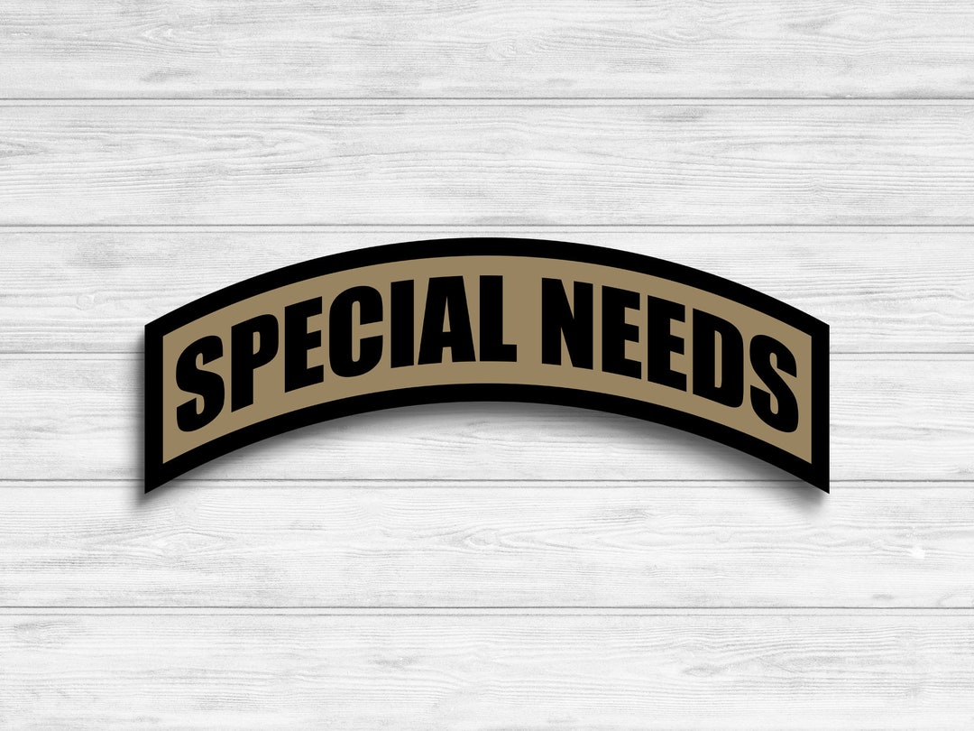 Special Needs Vinyl Sticker | Special Forces Tag - Etsy