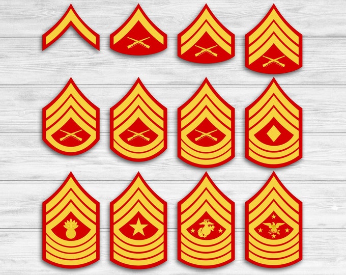 USMC Rank Decal - Etsy