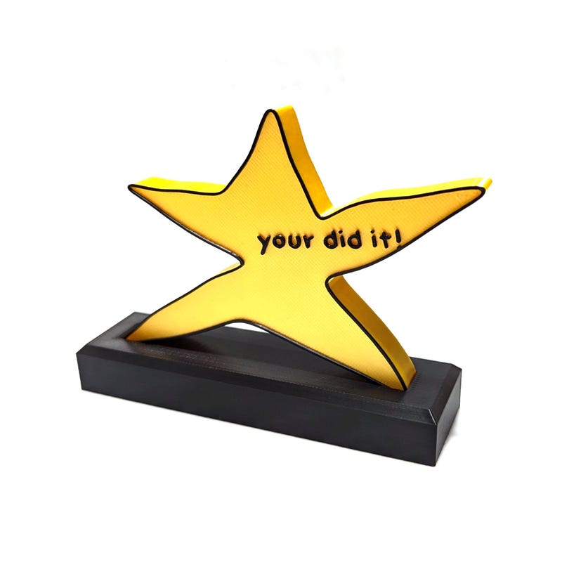 You Did It Gold Star - Etsy