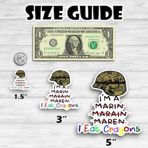 Marine Helmet I Eat Crayons Vinyl Sticker| USMC Sticker | "official ...