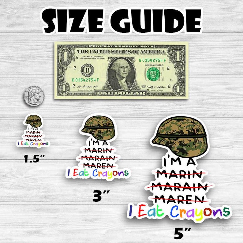 Marine Helmet I Eat Crayons Vinyl Sticker| USMC Sticker | "official ...