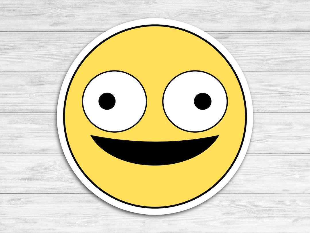Smiling Friends Smiley Face Vinyl Sticker - Etsy