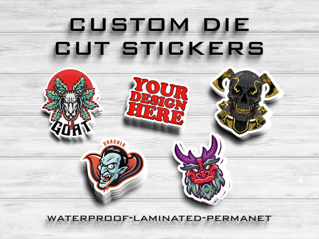 Custom Die Cut Stickers Premium Waterproof Vinyl - Etsy