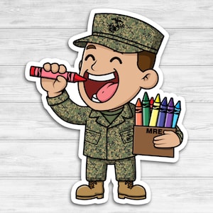 Marine Crayon Eater Custom Vinyl Sticker | USMC Sticker | "official ...