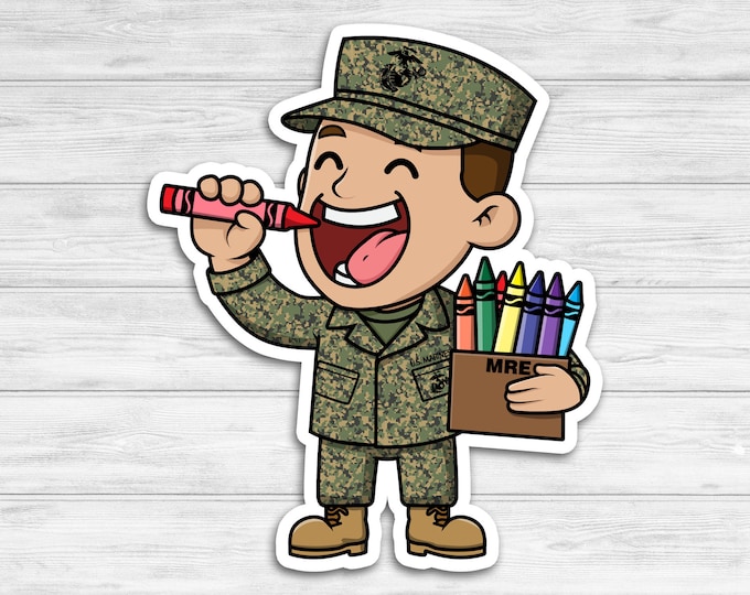 Marine Crayon Eater Custom Vinyl Sticker USMC Sticker official Hobbyist ...