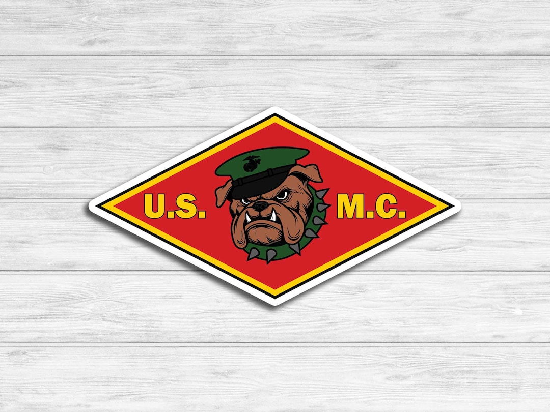 USMC Devil Dog Bulldog Vinyl Sticker Marine Corps Sticker Official ...