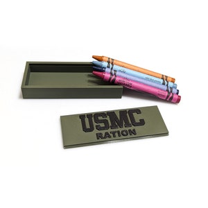 USMC Ration 3D Printed Box With Surprise Crayons - Fun Gag Gift for ...