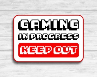 Danger Keep Out Gaming in Progress Sticker - Radiation Gas Mask Danger ...