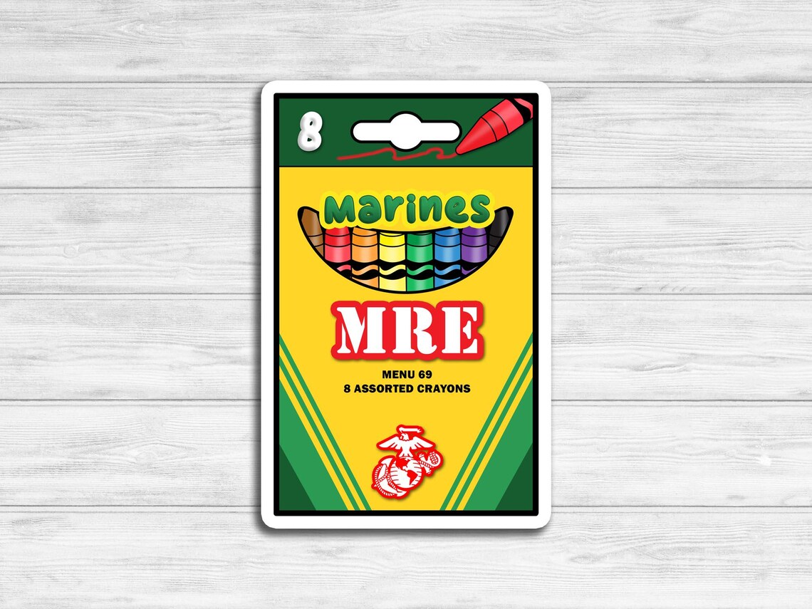 Crayon MRE Vinyl Sticker | USMC Sticker | "official Hobbyist of the ...
