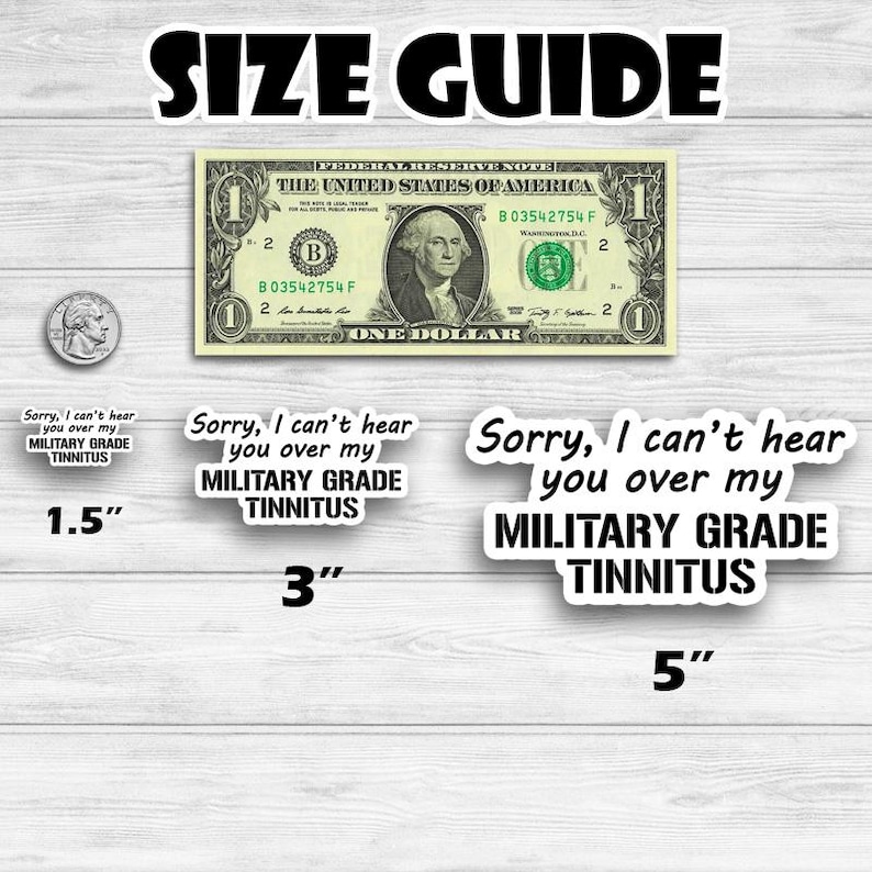 Military Grade Tinnitus Vinyl Sticker - Funny Military | Military ...