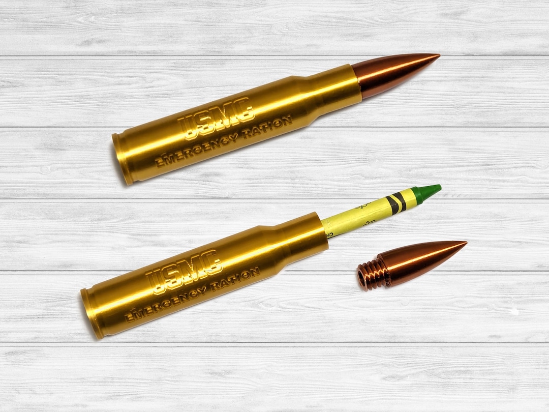 50 Caliber Bullet USMC Crayon Ration | 3D Printed | Gift for Marine ...
