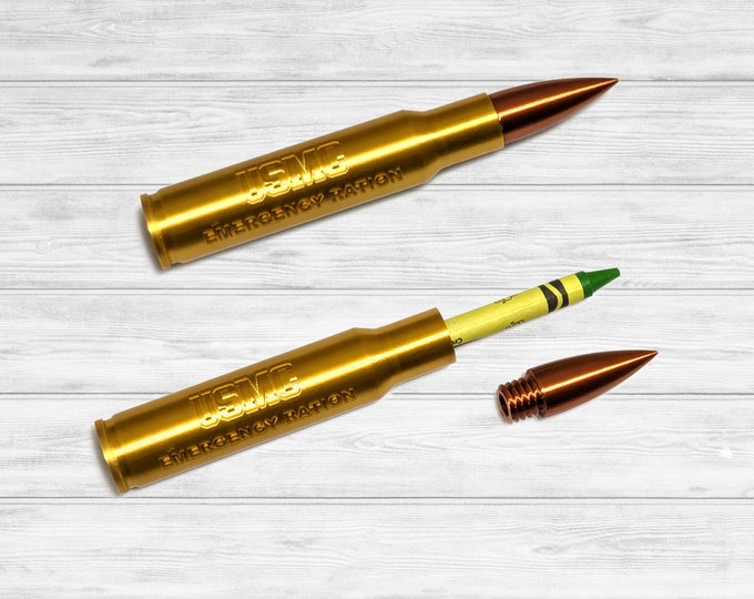 50 Caliber Bullet USMC Crayon Ration | 3D Printed | Gift for Marine ...