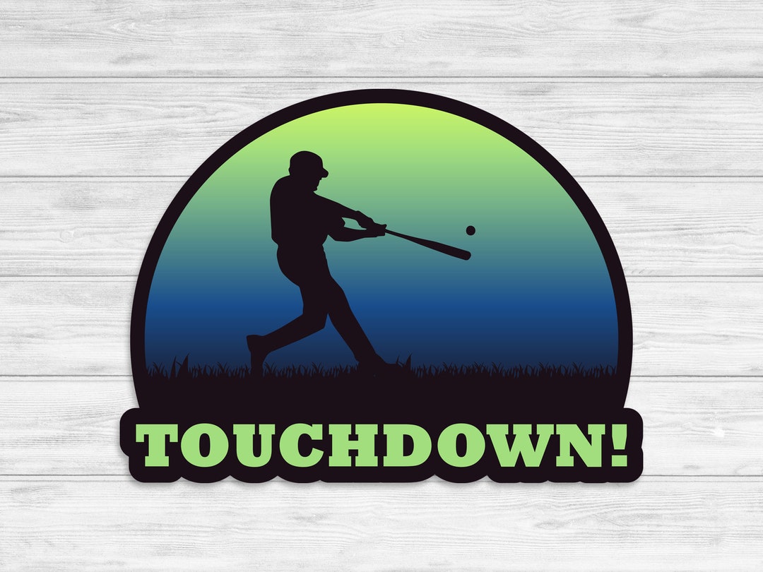Baseball Touchdown! Vinyl Sticker - Etsy