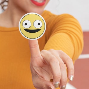 Smiling Friends Smiley Face Vinyl Sticker - Etsy