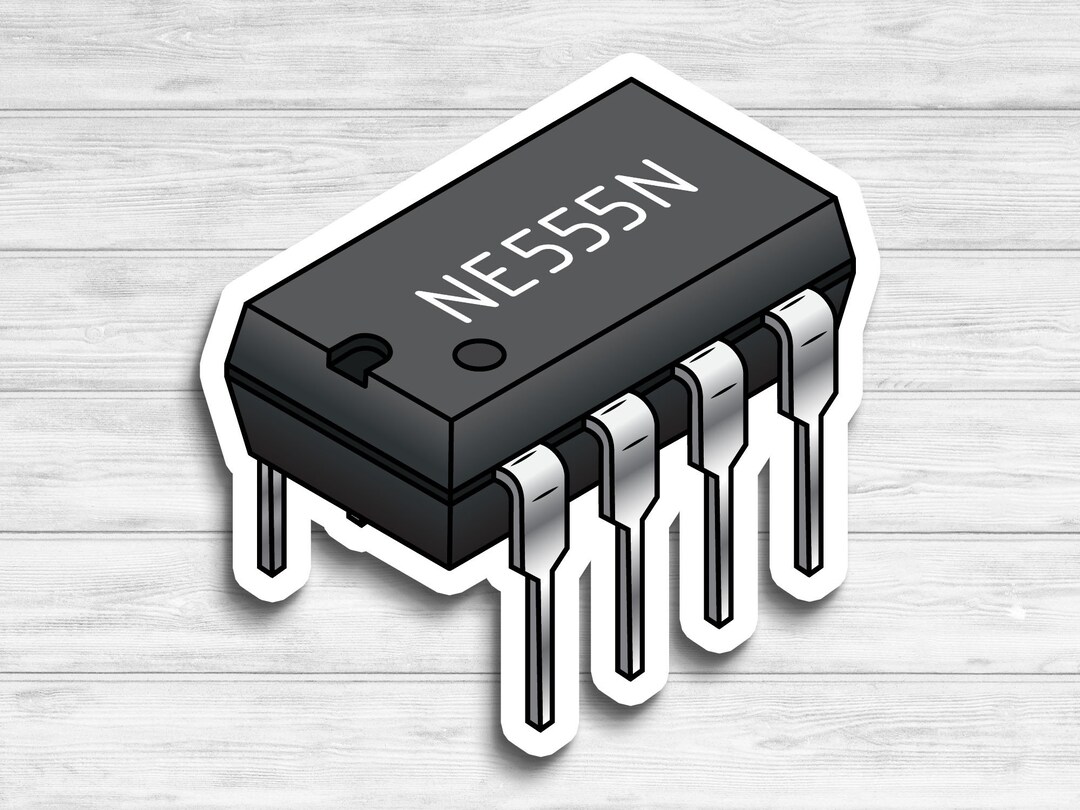 555 Timer IC Vinyl Sticker, Laptop Sticker, Engineer Sticker, Maker ...